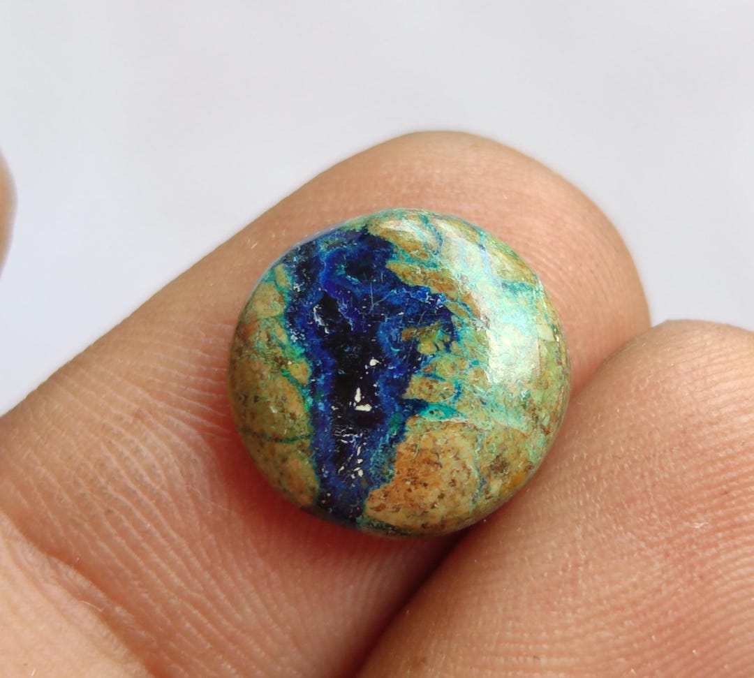 Azurite Malachite Cabochons .. Rare Blue Azurite Cabochon ... Malachite ...