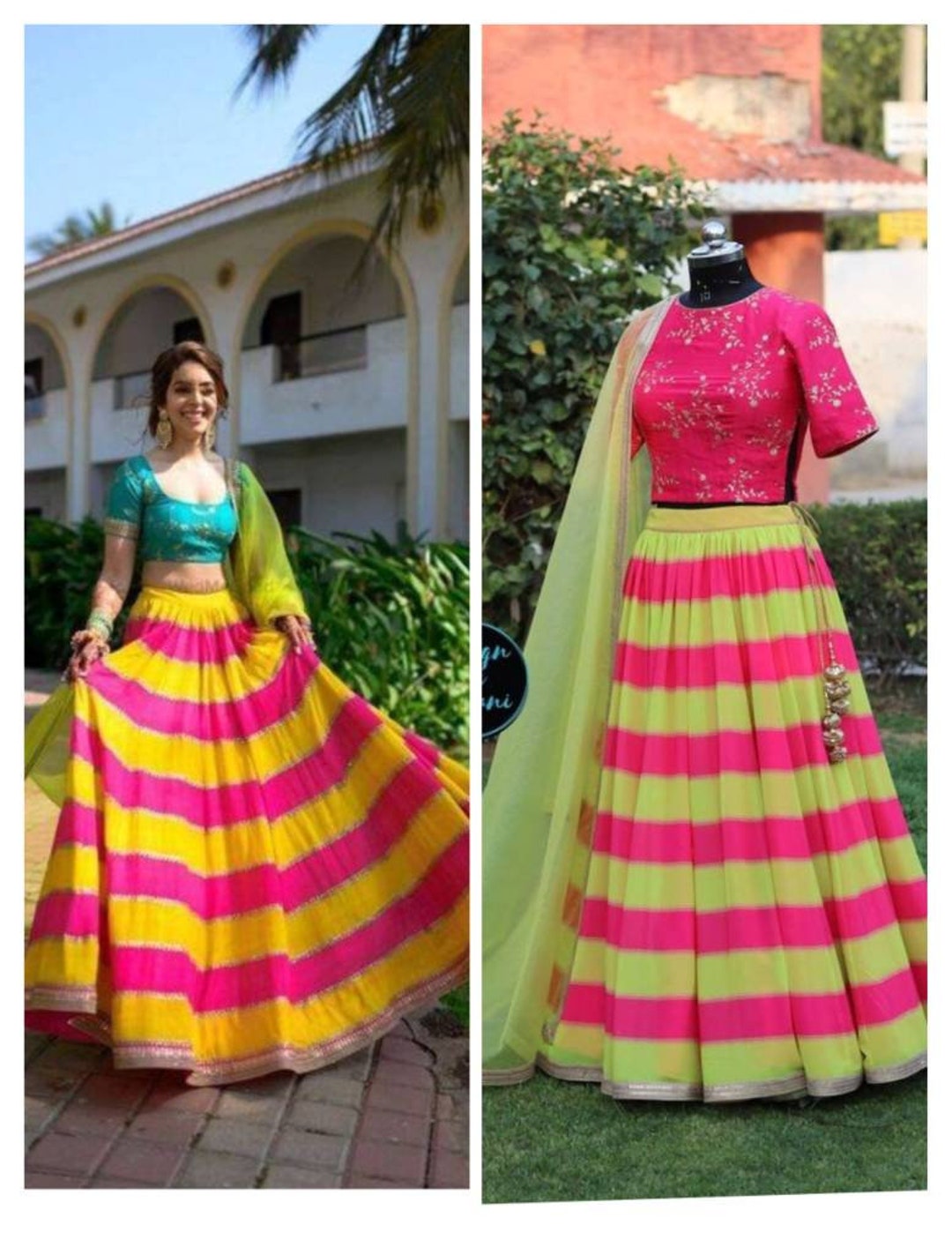 Haldi Lehenga/sangeet Lehenga/mehendi Lehenga/mehendi Outfit/lehenga ...