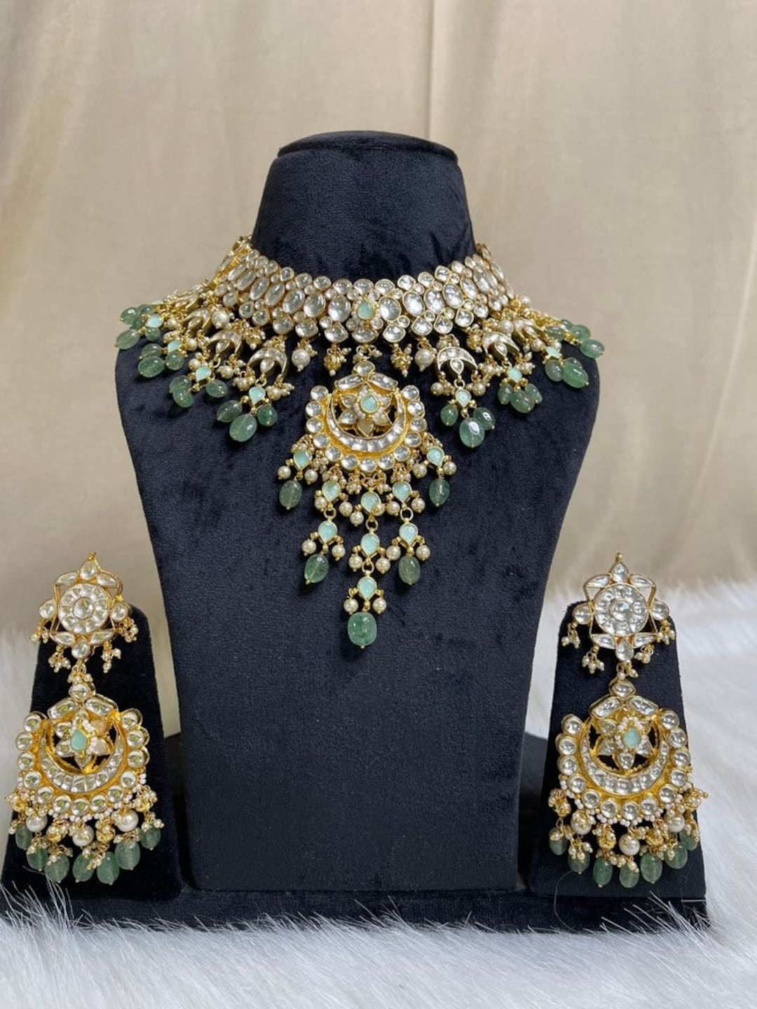 Sabyasachi Kundan Jadau Polki Choker Necklace With Earrings and Tika,sabyasachi Jewelry,indian ...