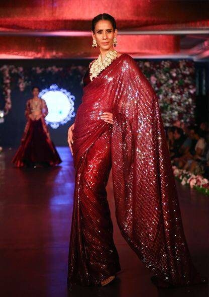 Manish Malhotra Inspired Sequins Embroidery Saree / Sequence Sari ...