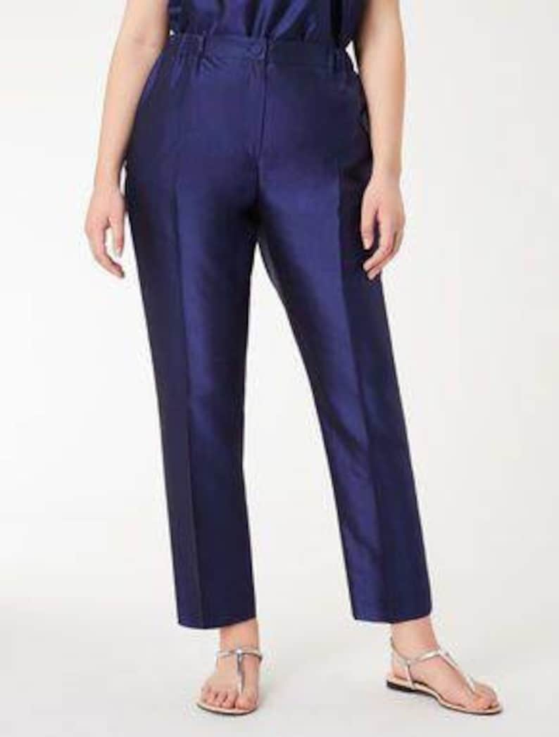 Silk Pants / Silk Trousers/womens Trouser/roya Blue Pants - Etsy