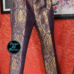 Brocade Pants Silk Pants Silk Trousers Brocade Trouser - Etsy