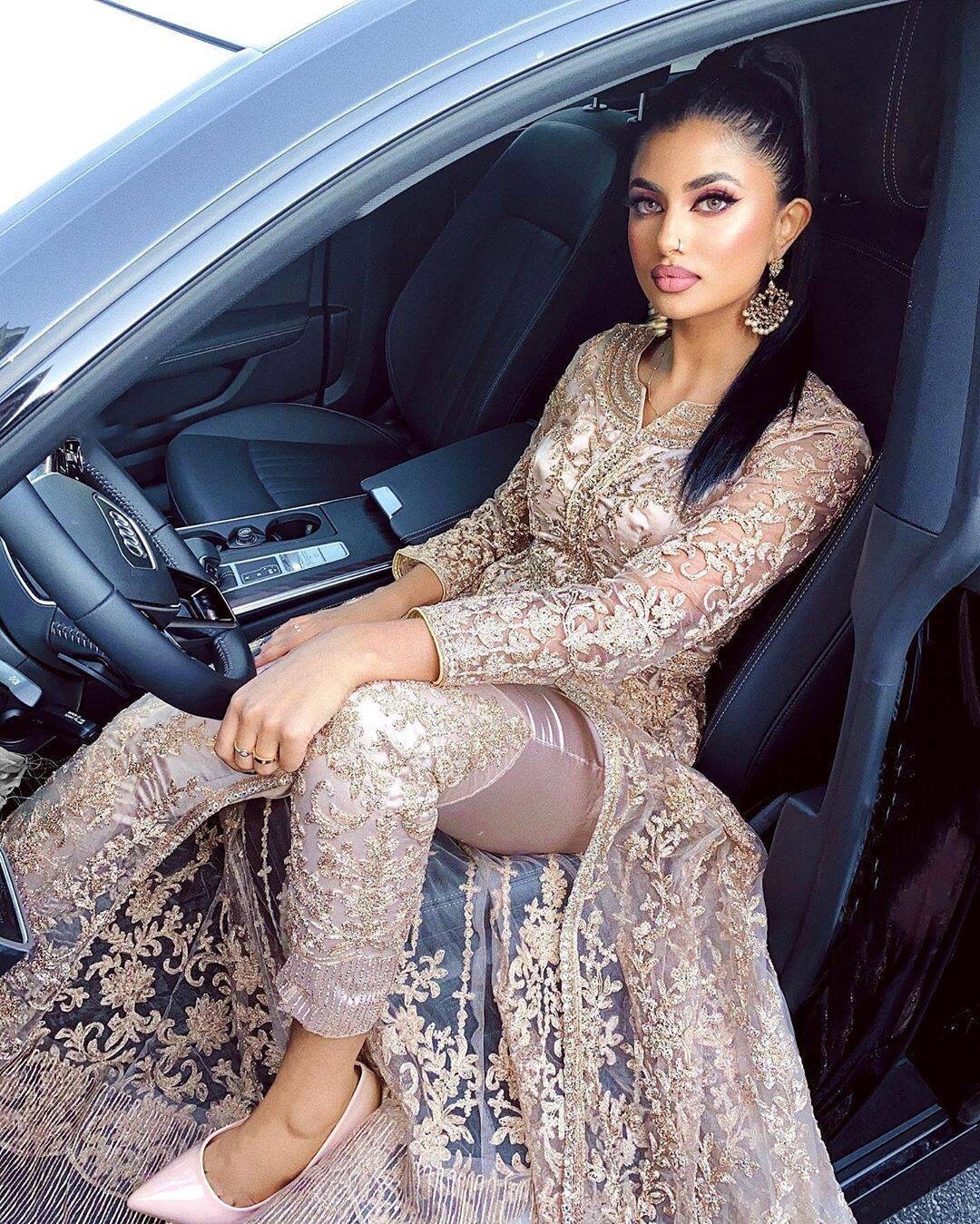 Beige Net Floor Lenght Gown With Satin Pants Wedding Lehenga Gown ...