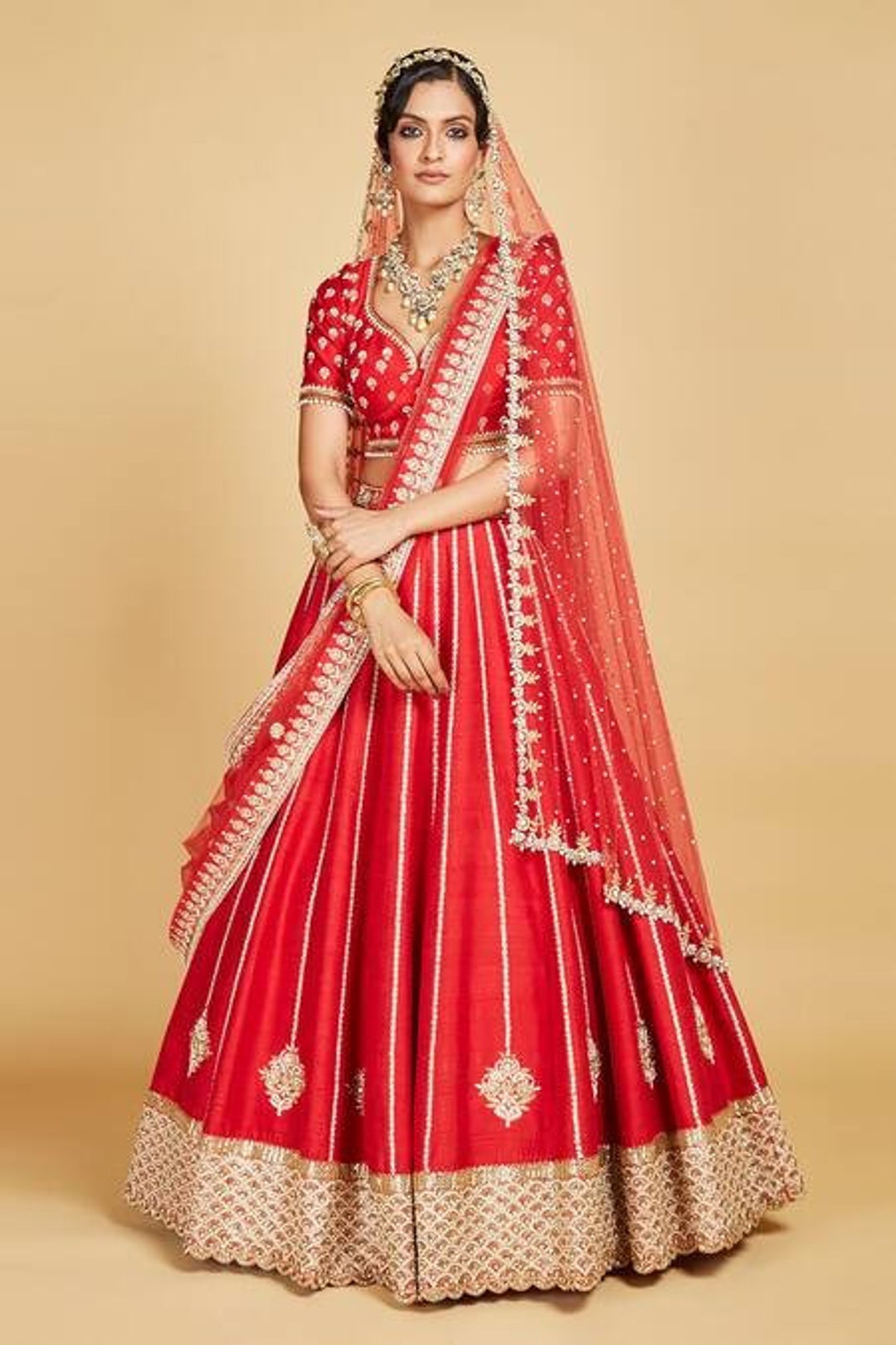 Red Ceremony Lehenga/lehenga/ Luxury Lehenga/ Sabyasachi Lehenga ...
