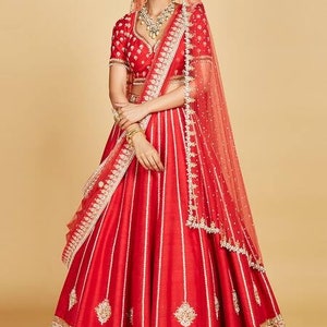 Red Ceremony Lehenga/lehenga/ Luxury Lehenga/ Sabyasachi Lehenga ...