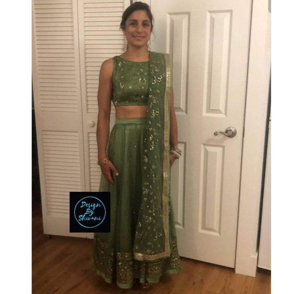 Thread Work Indian Wedding Dresse Lehenga Choli/ Green - Etsy