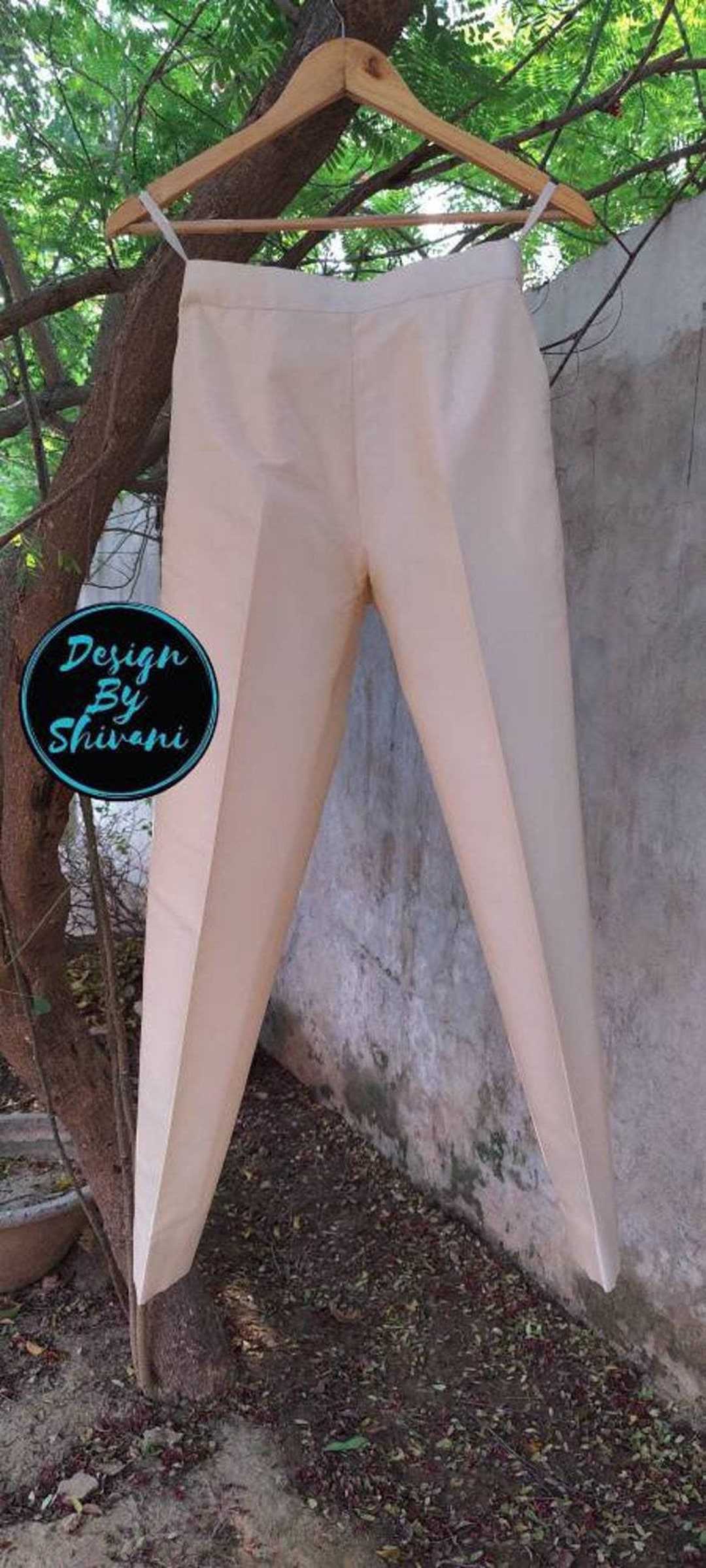 Ivory Silk Pants/ Ivory Trousers/ Dinner Trousers/ Party Wear Trousers ...