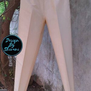Ivory Silk Pants/ Ivory Trousers/ Dinner Trousers/ Party Wear Trousers ...