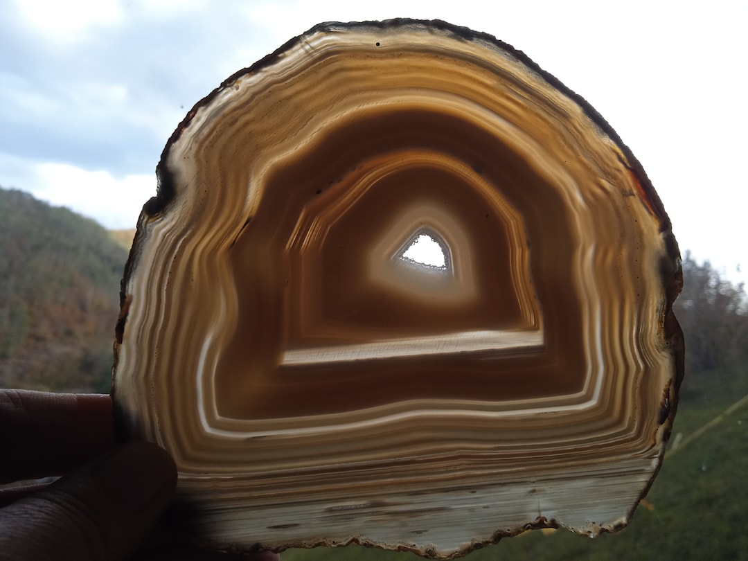 Large Agate Quartz Crystal Slice Coaster Home Ornament Rainbow Agate ...