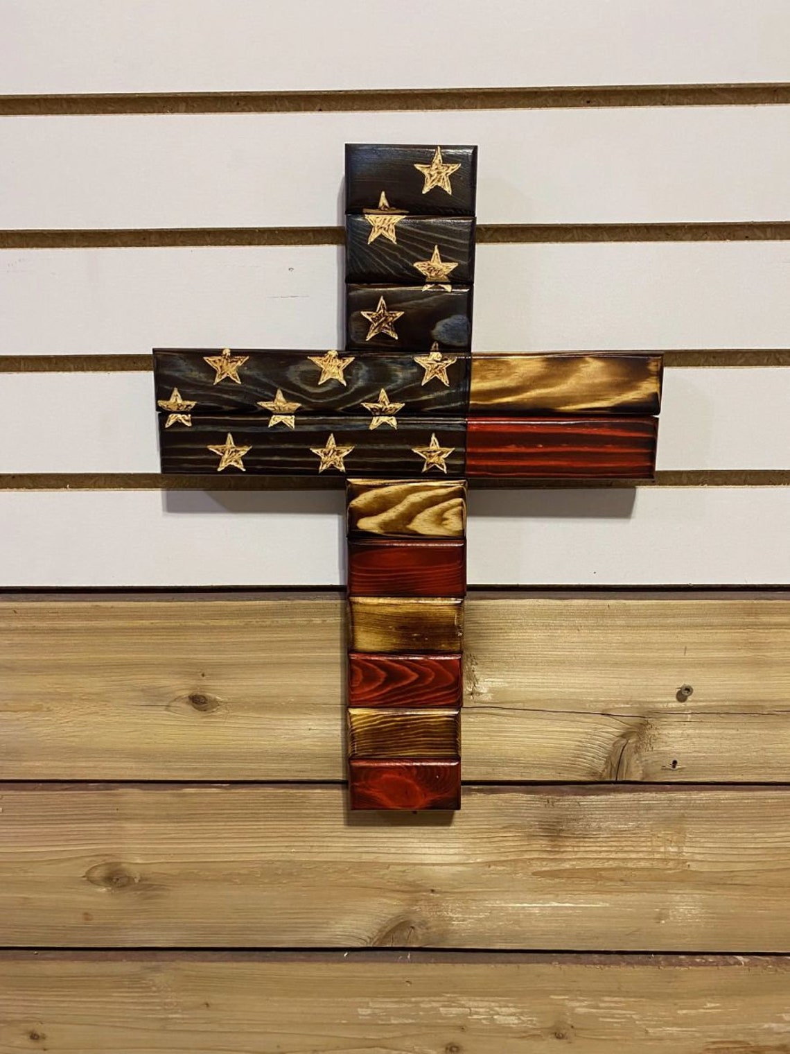 Flag Cross American Flag Wall Decor Sign - Etsy