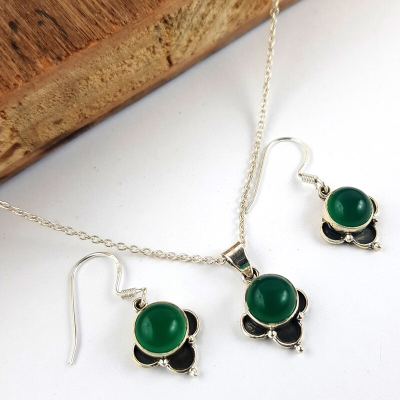 Silver Jewelry Set - Etsy