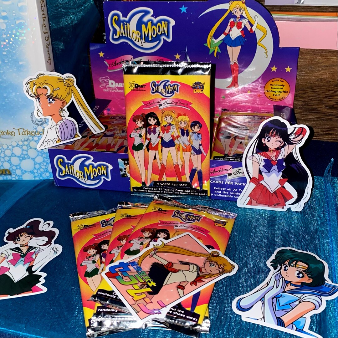 Sailor Moon Trading Cards & Stickers Vintage Packs, 90s, Anime ...