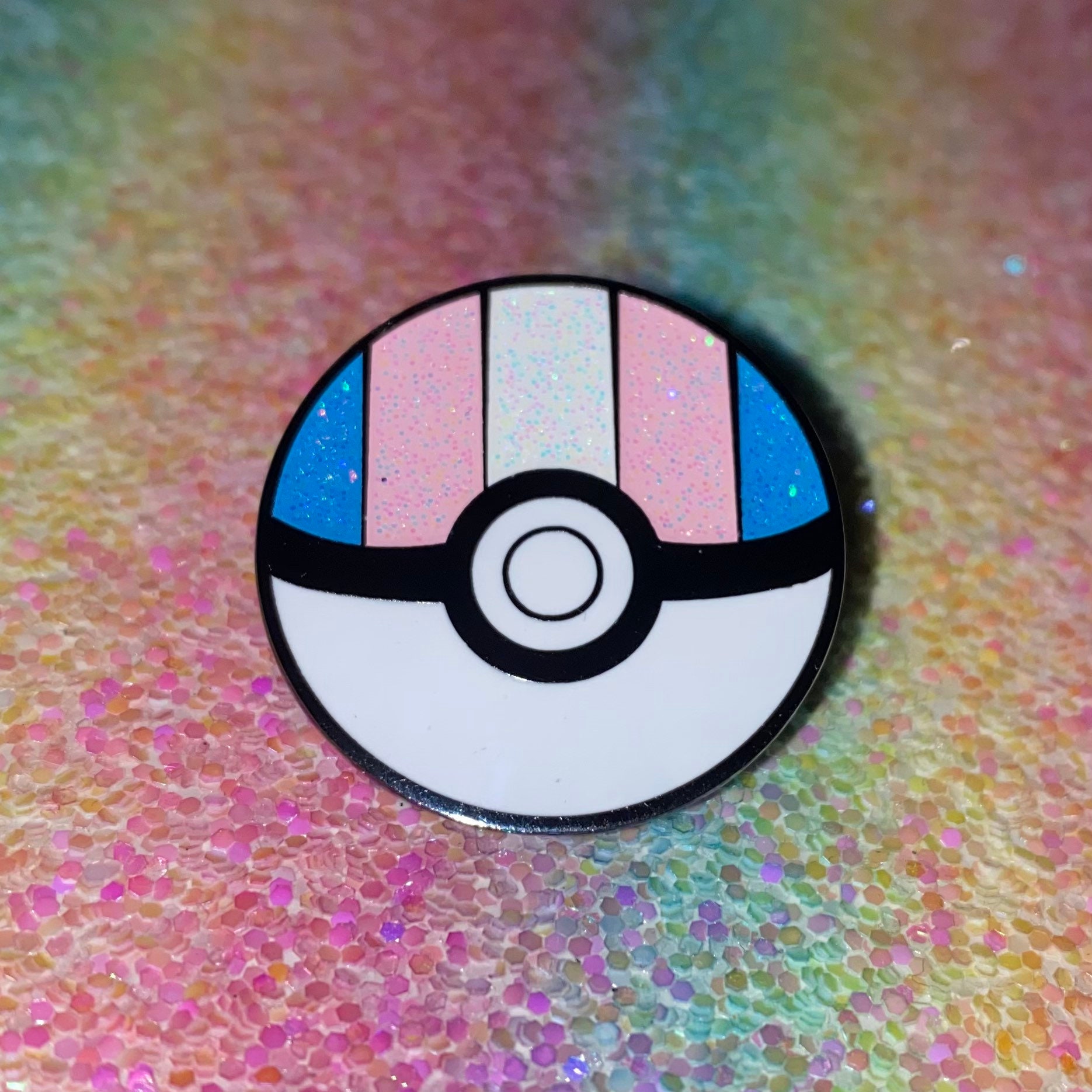 Trans Flag Pokéball Hard Enamel Pin - Etsy