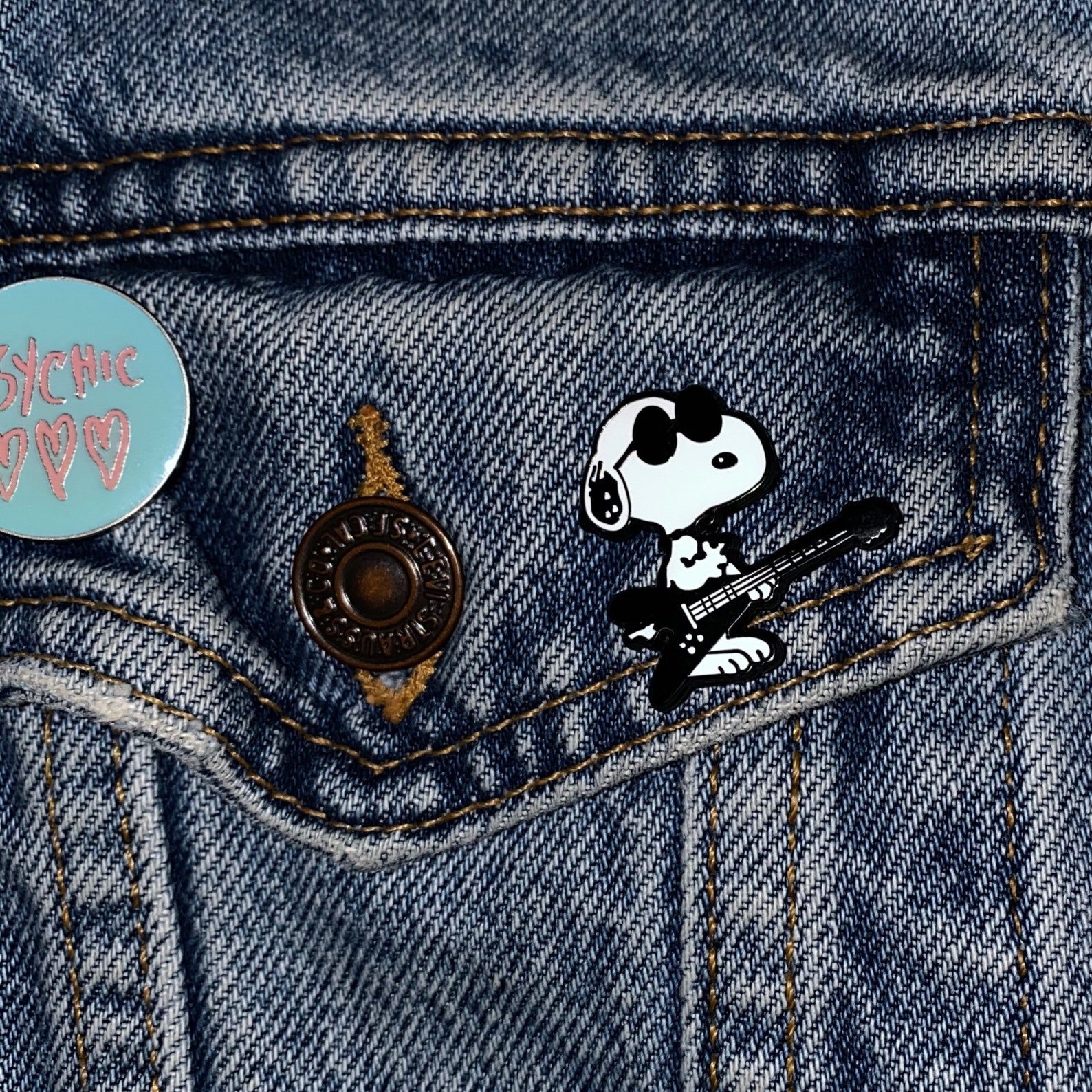 Punk Snoopy Hard Enamel Pins - Etsy
