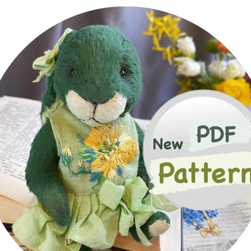 Bunny Sewing Pattern. Artist Cute Teddy Bunny Pattern. Diy - Etsy