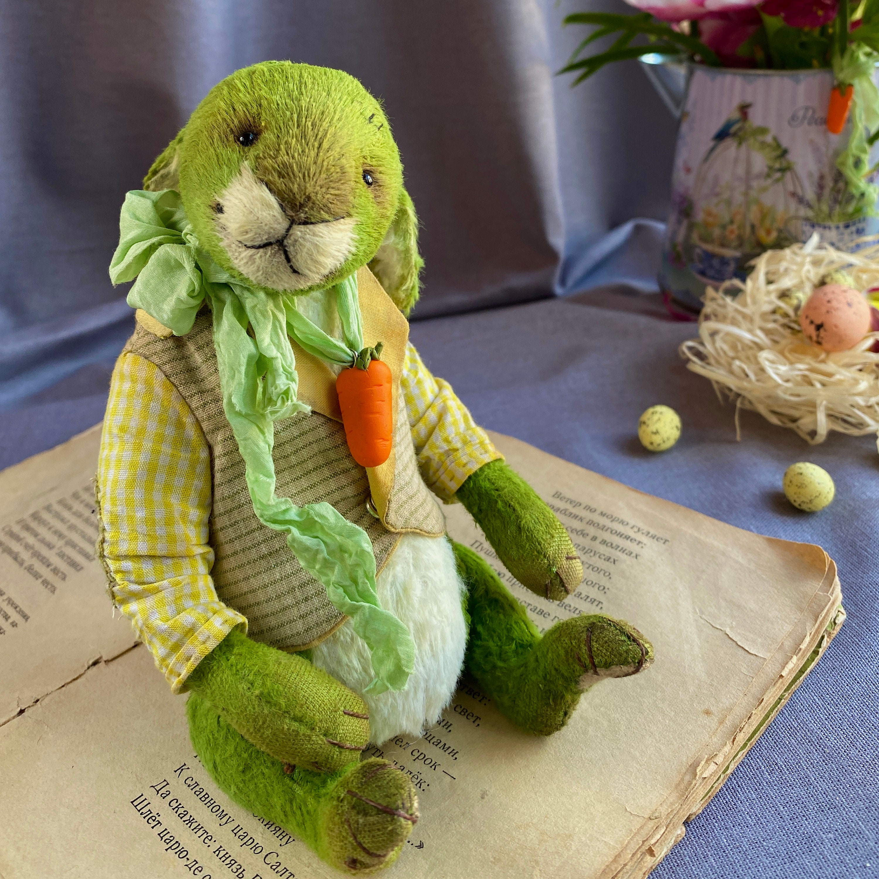 Green Teddy Rabbit Collection Teddy Rabbit. Mothers Day Gift - Etsy