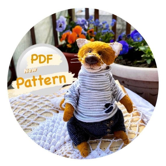 Pattern of a Cute Plush Fox. Pattern of a Fox and Clothes for - Etsy