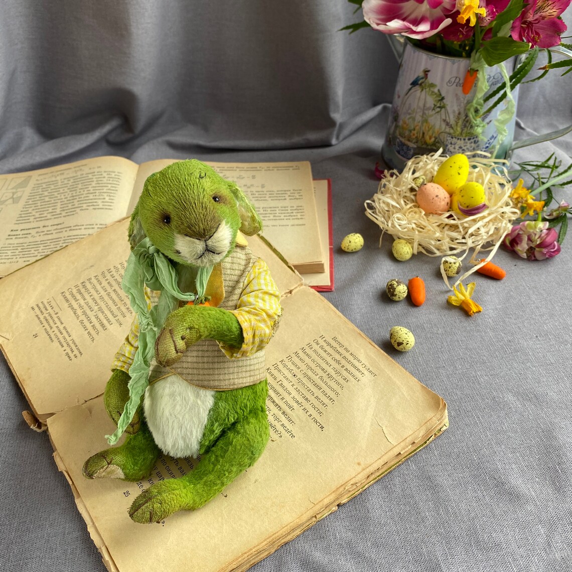 Green Teddy Rabbit Collection Teddy Rabbit. Mothers Day Gift - Etsy