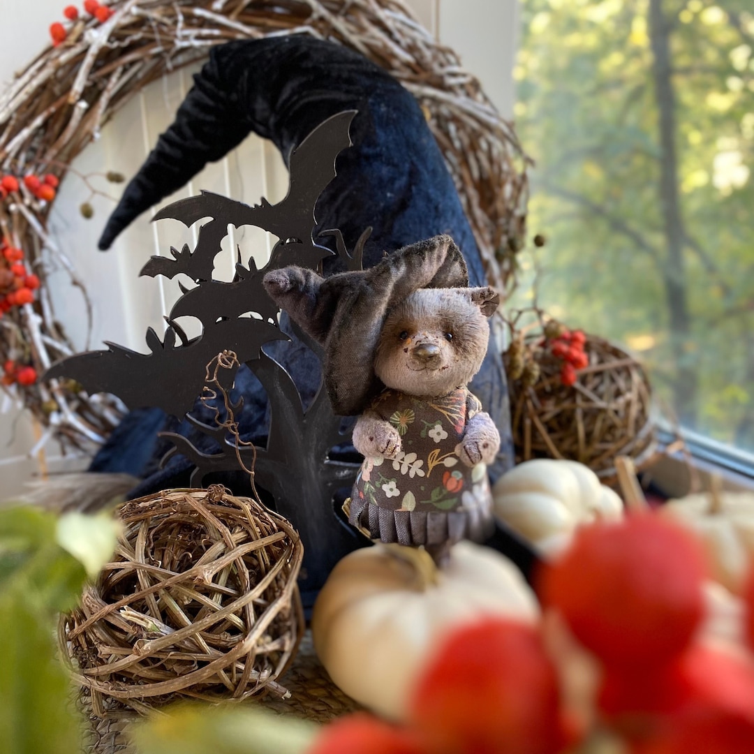Witch Teddy Bear. Teddy Bear in a Wizard's Hat. Teddy Bear - Etsy
