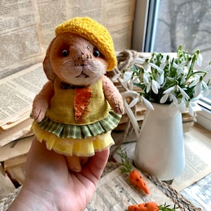 Cute Girl Rabbit. Collectible Plush Bunny. Vintage Plush Rabbit. Plush ...