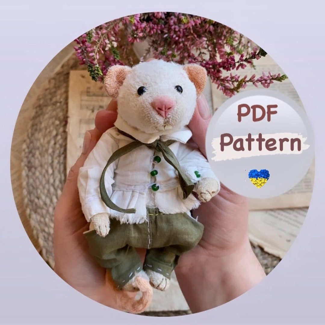 Plush Rat Sewing Pattern: Includes Clothes (PDF Pattern) - Etsy