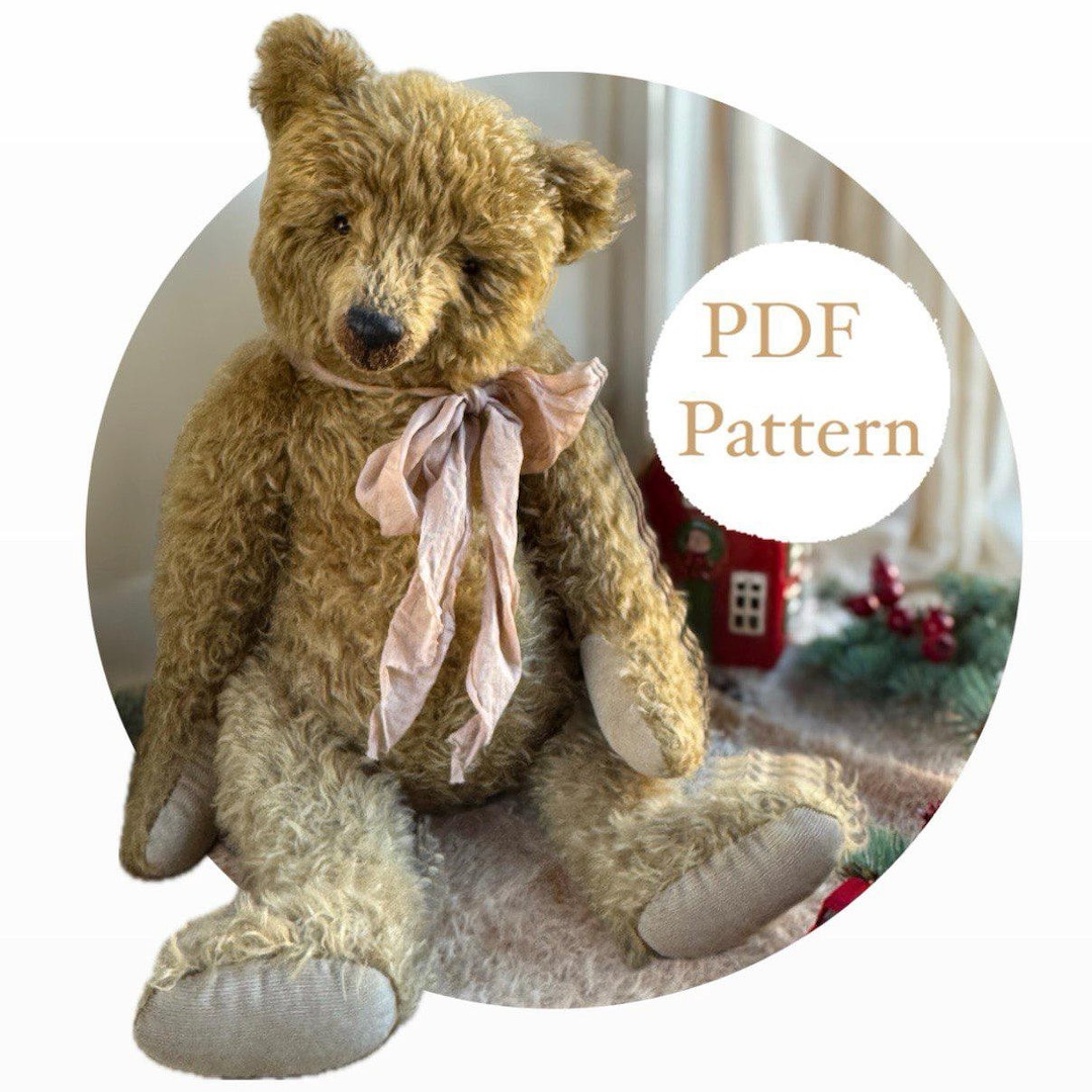 Giant Teddy Bear Sewing Pattern: 24-inch Classic Design (PDF Download ...