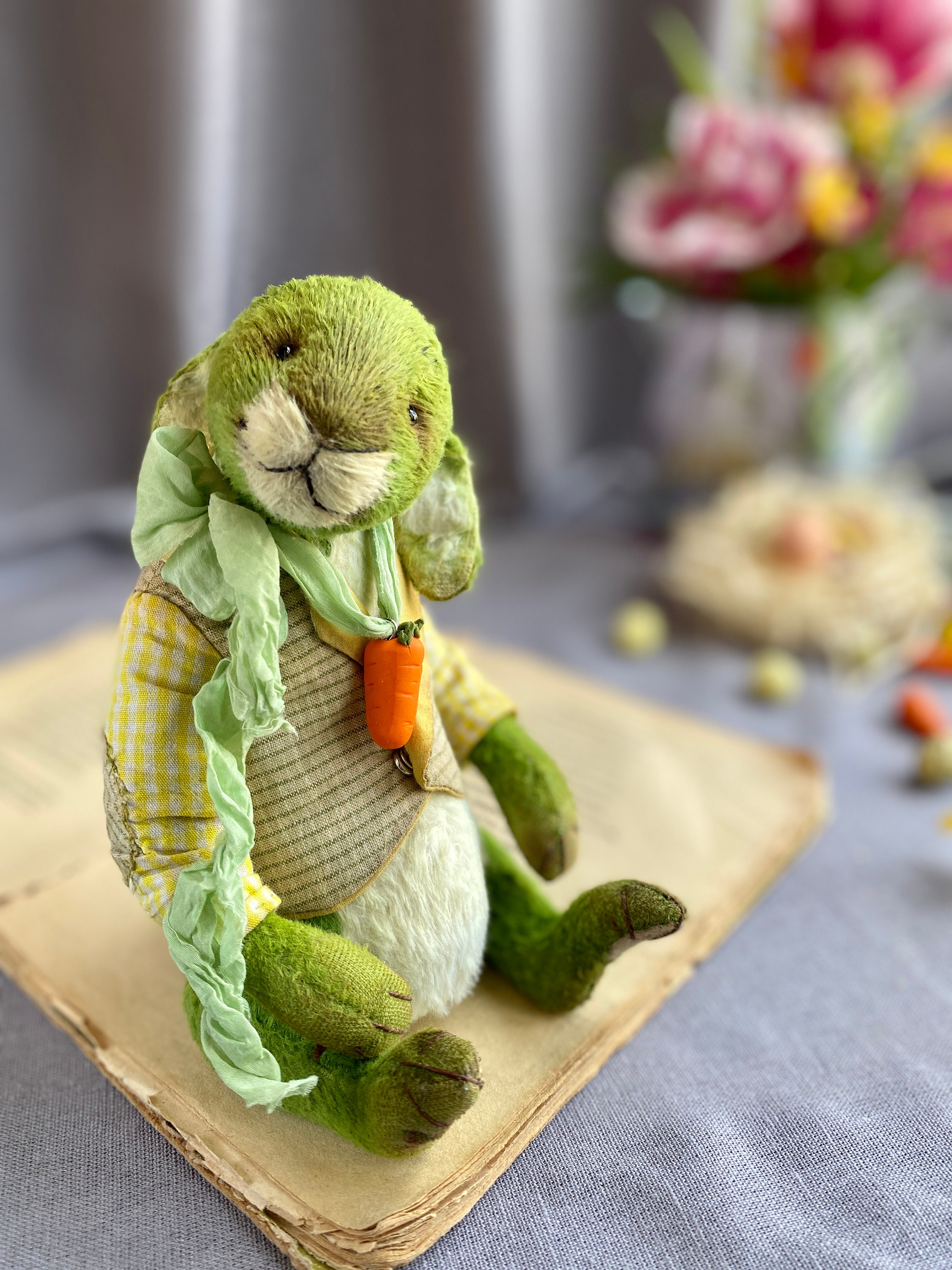 Green Teddy Rabbit Collection Teddy Rabbit. Mothers Day Gift - Etsy