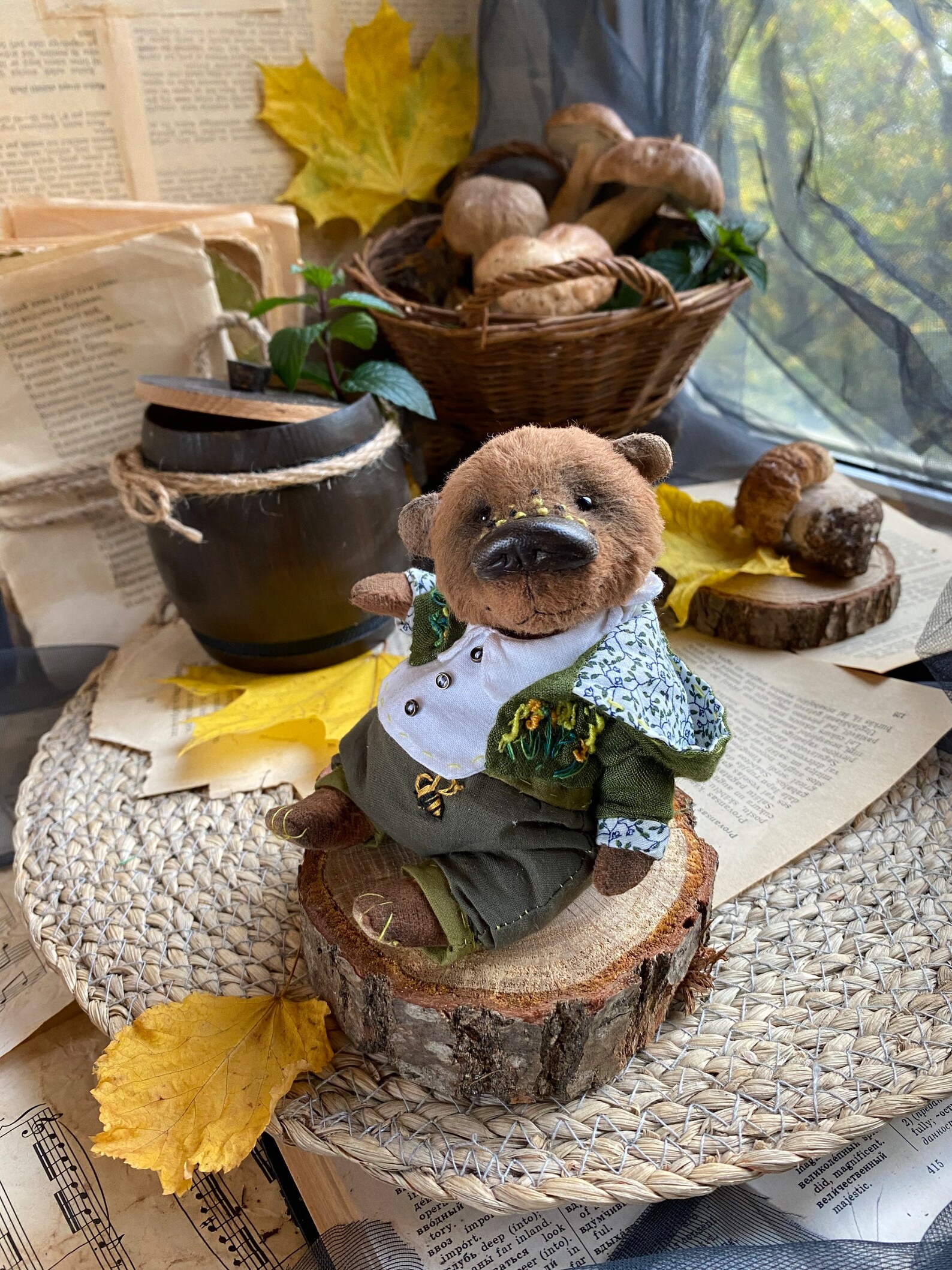 OOAK Artist Teddy Bear. Teddy Bear Stuffed With Sawdust - Etsy