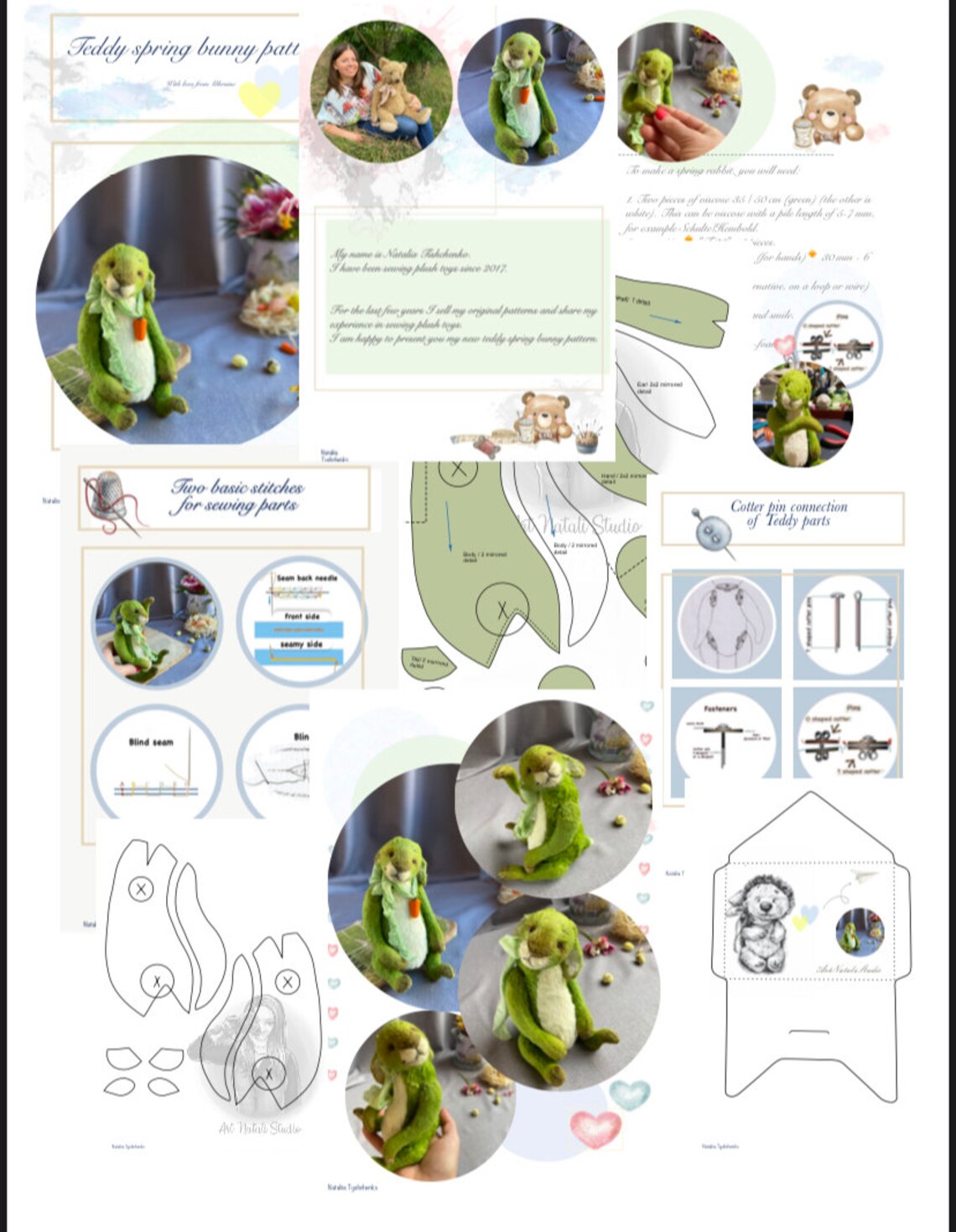 Easter Bunny Pattern. Pdf Pattern for Sewing a Spring Bunny. - Etsy