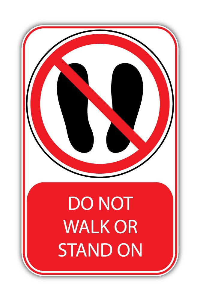 Do Not Walk Prohibition Ban Stop Sign Vinyl Sticker Decal | Etsy