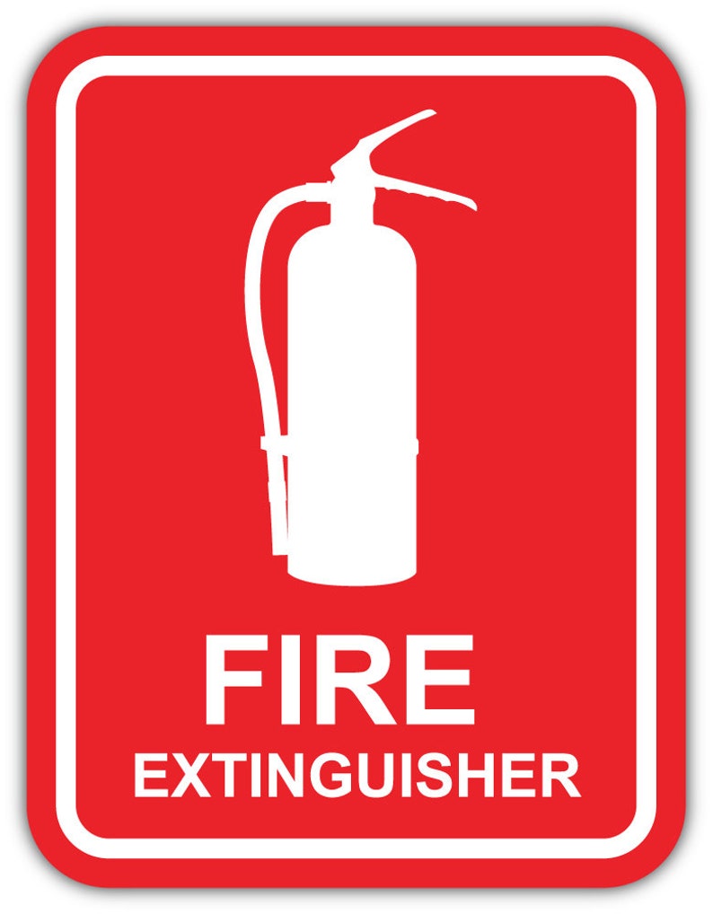Fire Extinguisher Sign Vinyl Sticker Decal | Etsy