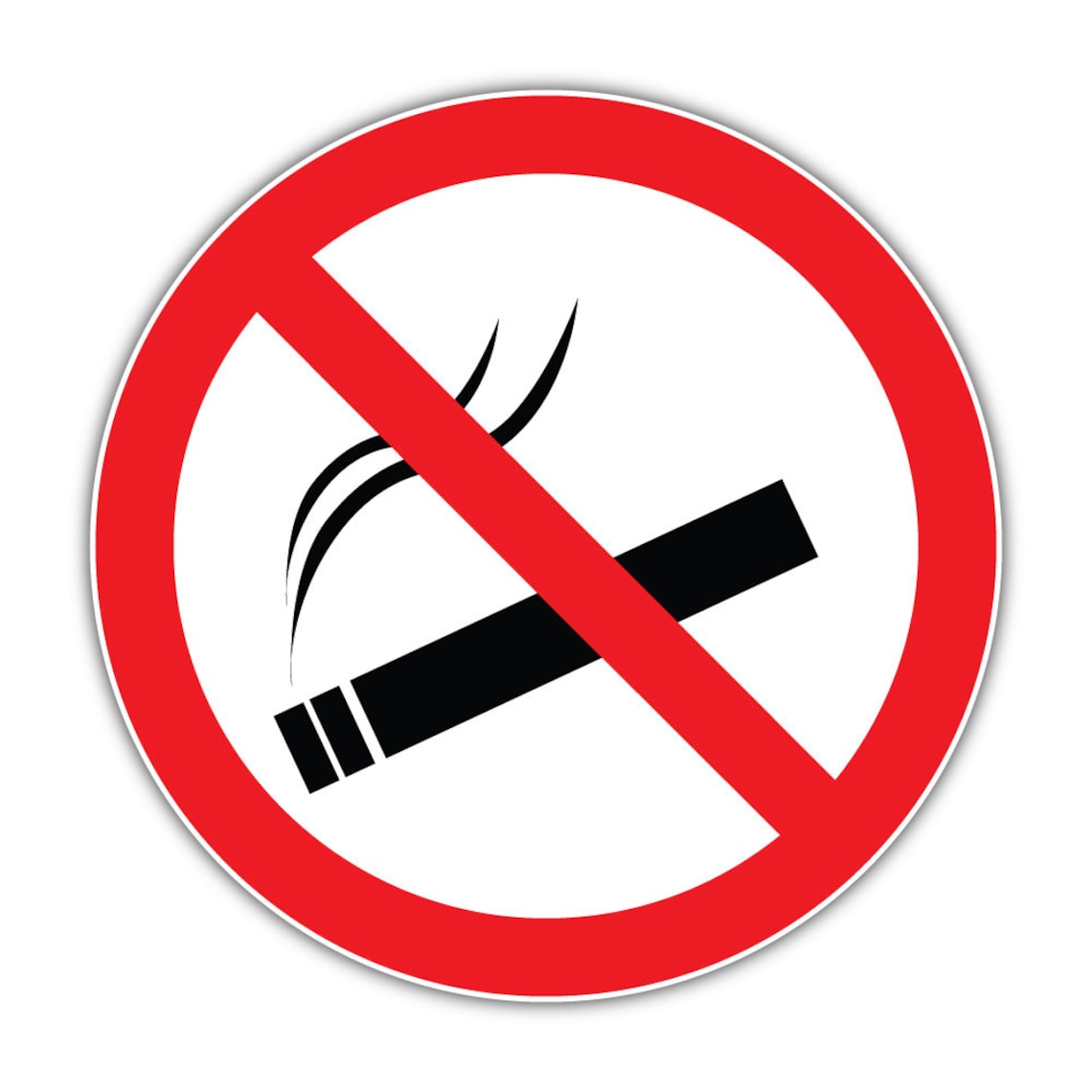 Ne pas fumer interdiction interdiction Stop Sign Vinyl Sticker | Etsy