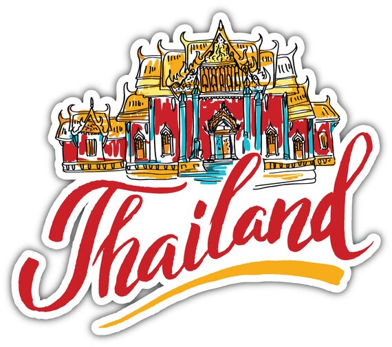 Traveling To Thailand Vinyl Sticker Decal | Etsy
