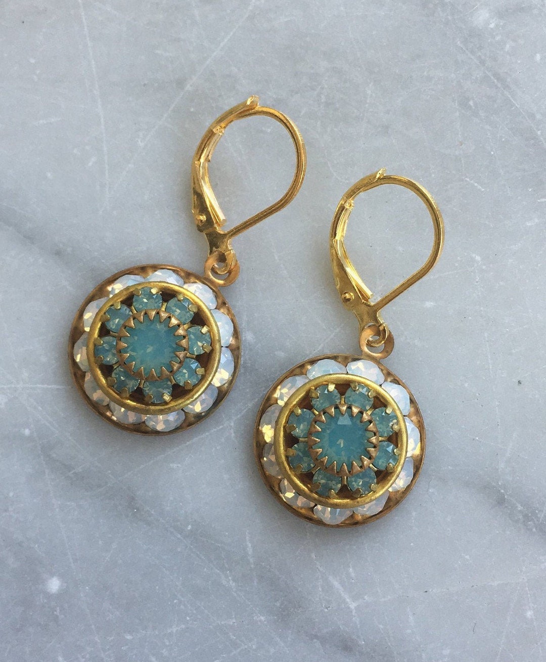 Swarovski Pacific Green (sea Green) Crystal or Rhinestone, and Opal ...