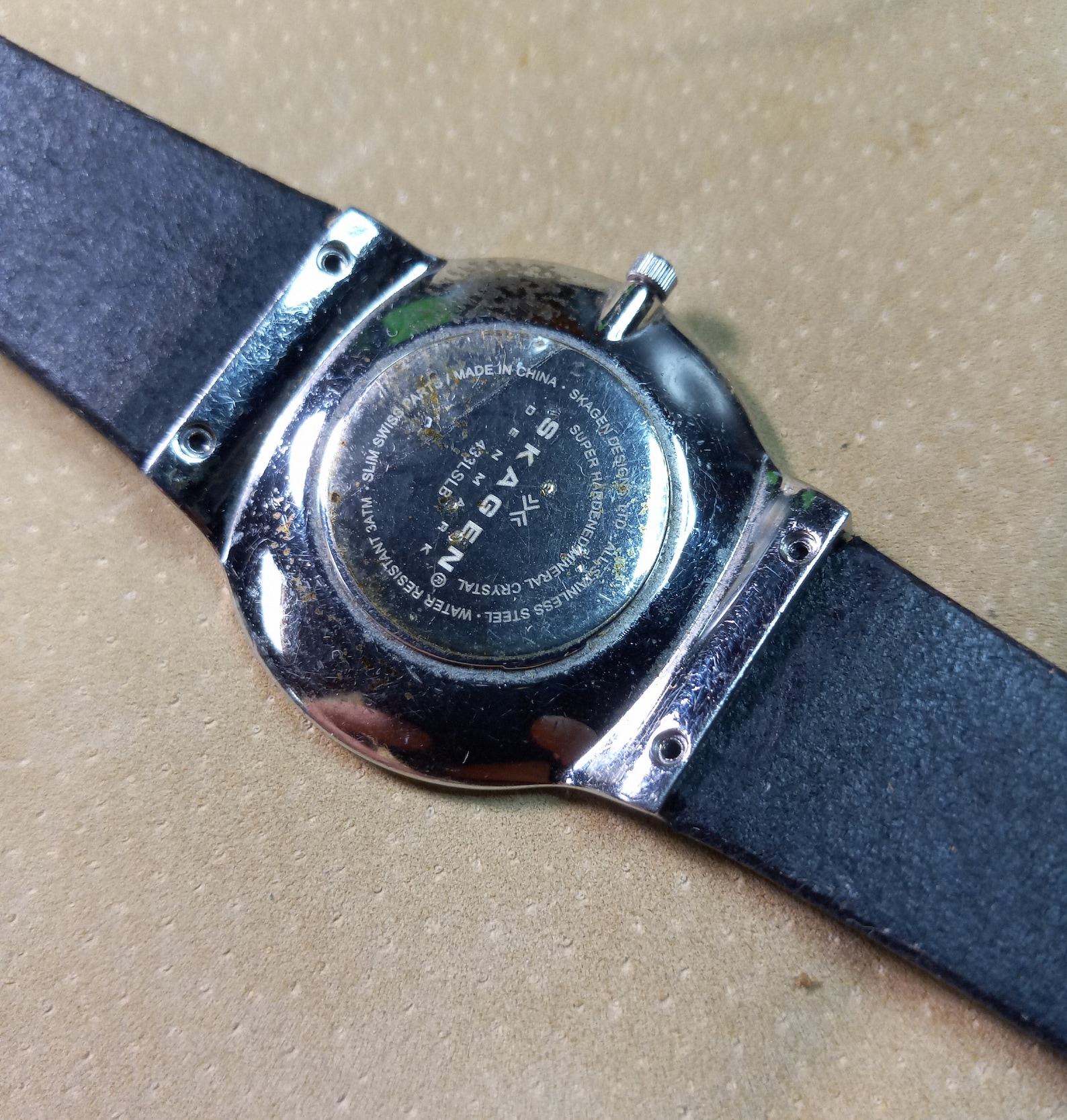 Handmade Veg-tan Leather Watch Band / Strap for Skagen 433 Series ...