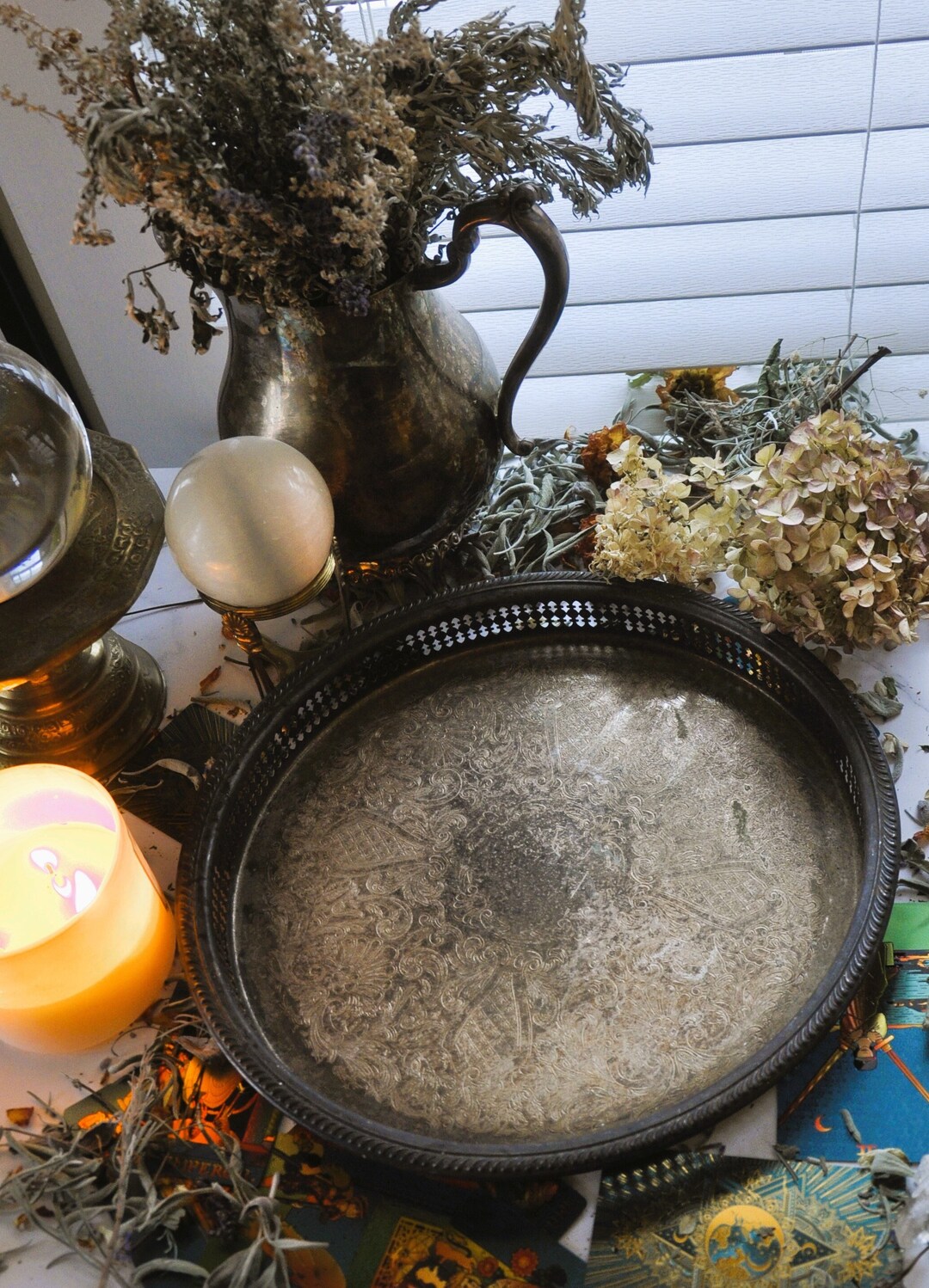Vintage Witch Gothic Divination Ritual Tray - Etsy