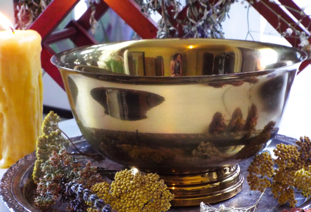 Vintage Witch Golden Light Offering Dish - Etsy