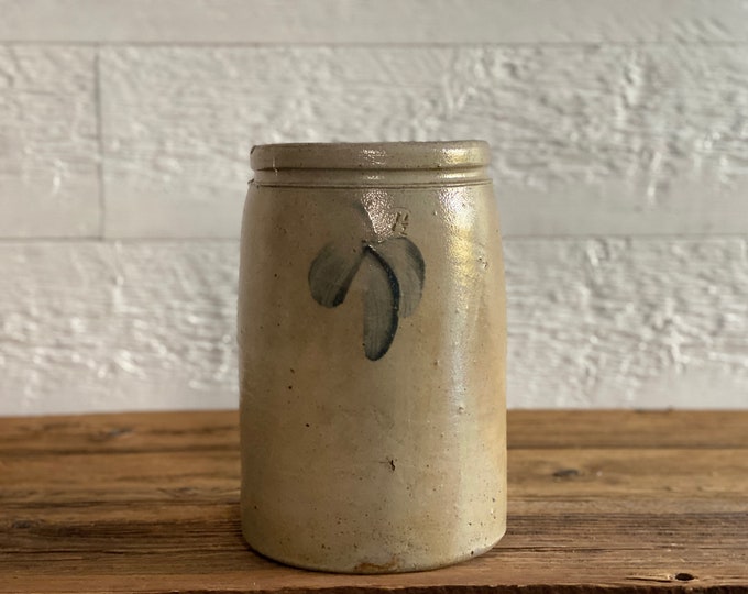 Early Crock Antique Crock With Albany Slip Glaze Small Mouth Crock ...