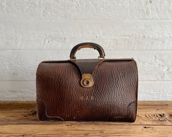Antique Leather Satchel - Etsy