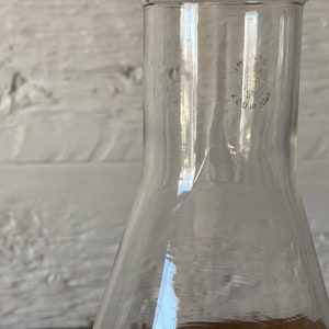 Large Vintage Pyrex Glass Erlenmeyer Flask, Retro Laboratory Glass ...