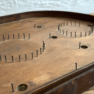 Antique Wood Table Top Bagatelle Board Game, the Forerunner to Pinball ...