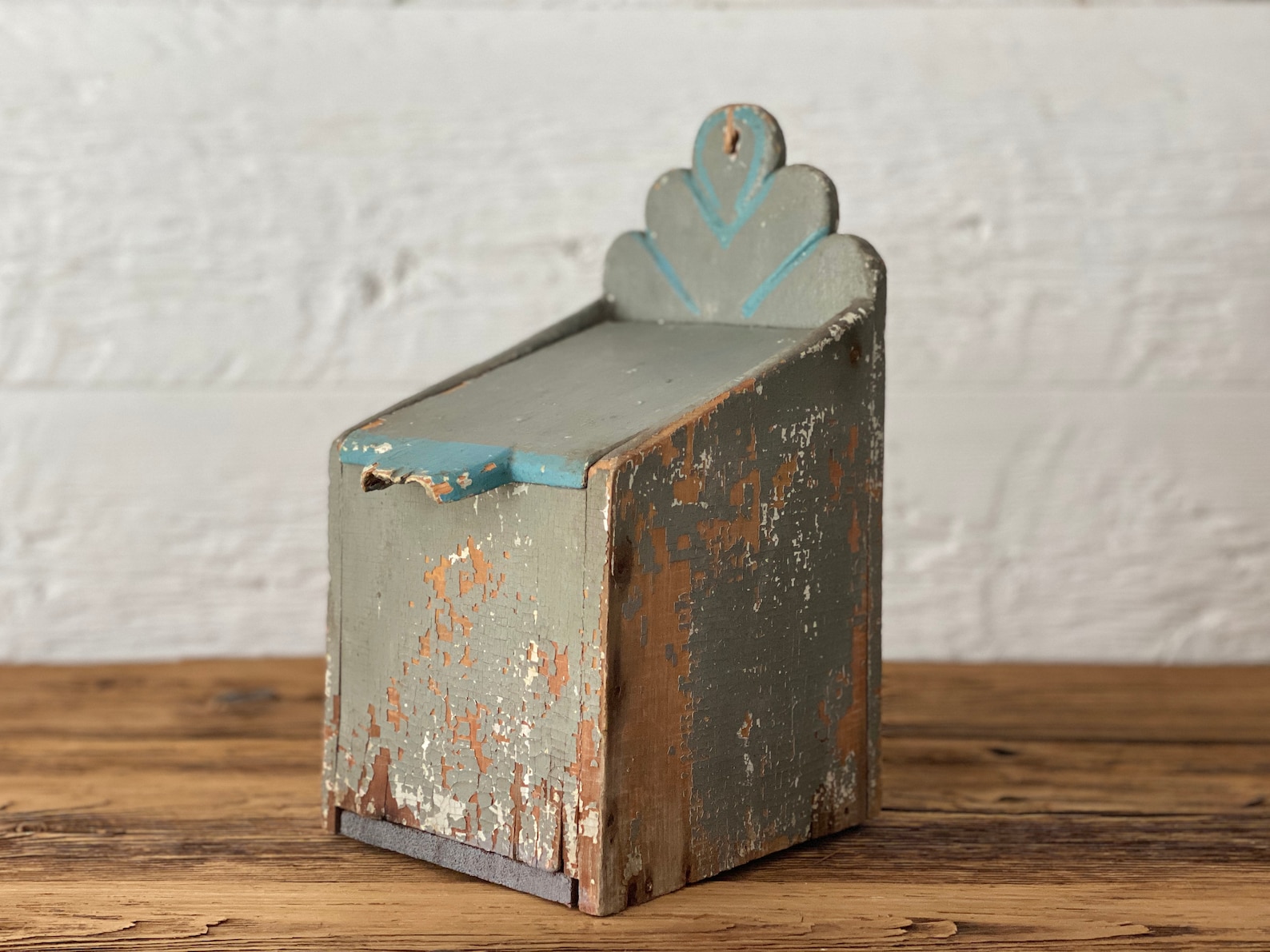 Antique Wall-mounted Salt Box Primitive Wood Box With Its - Etsy UK