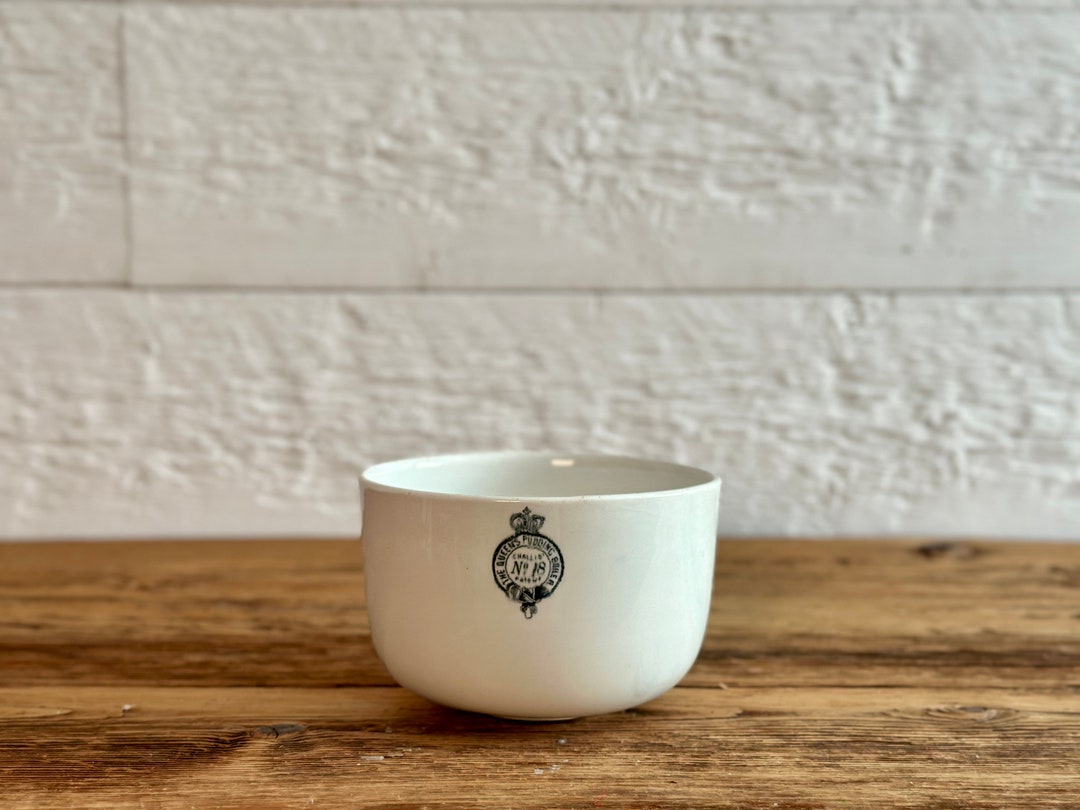Antique English Pudding Mold, Victorian White Ironstone Bowl, the Queen ...