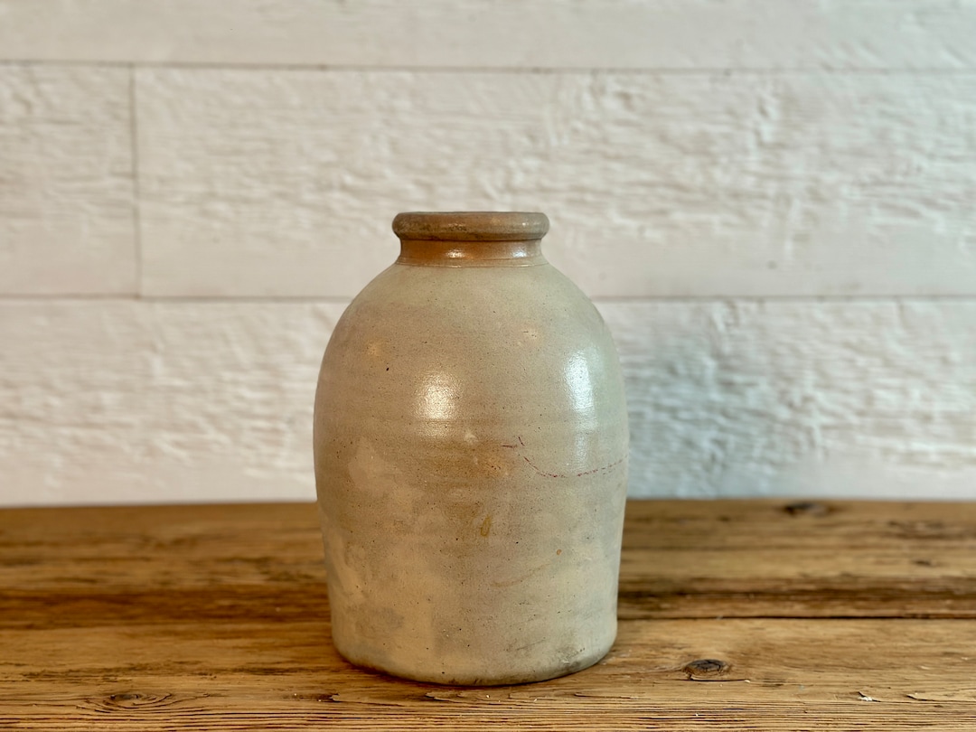 Antique Stoneware Crock Jar, Large Gray Ceramic Jar, From the 1800s - Etsy