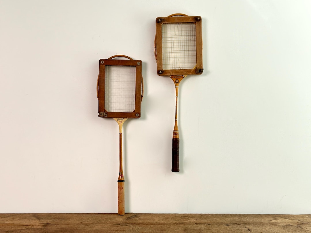 Pair of Antique Badminton Racquets and Frames, a Jack Purcell Racquet ...
