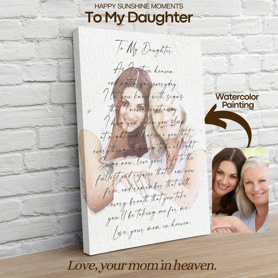 Loss of Mom Canvas Art, Mother Memorial Poster for Someone Who Lost ...