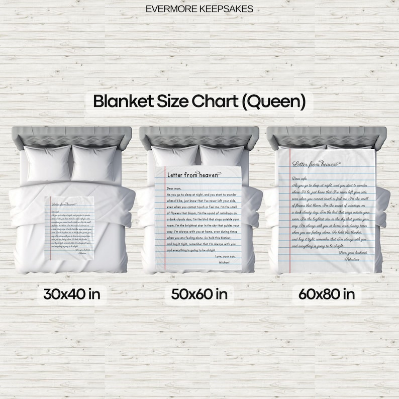 Letter From Heaven Blanket, Son Memorial Blanket, Loss of Son Blanket ...