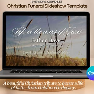 Christian Funeral Slideshow Template - Etsy