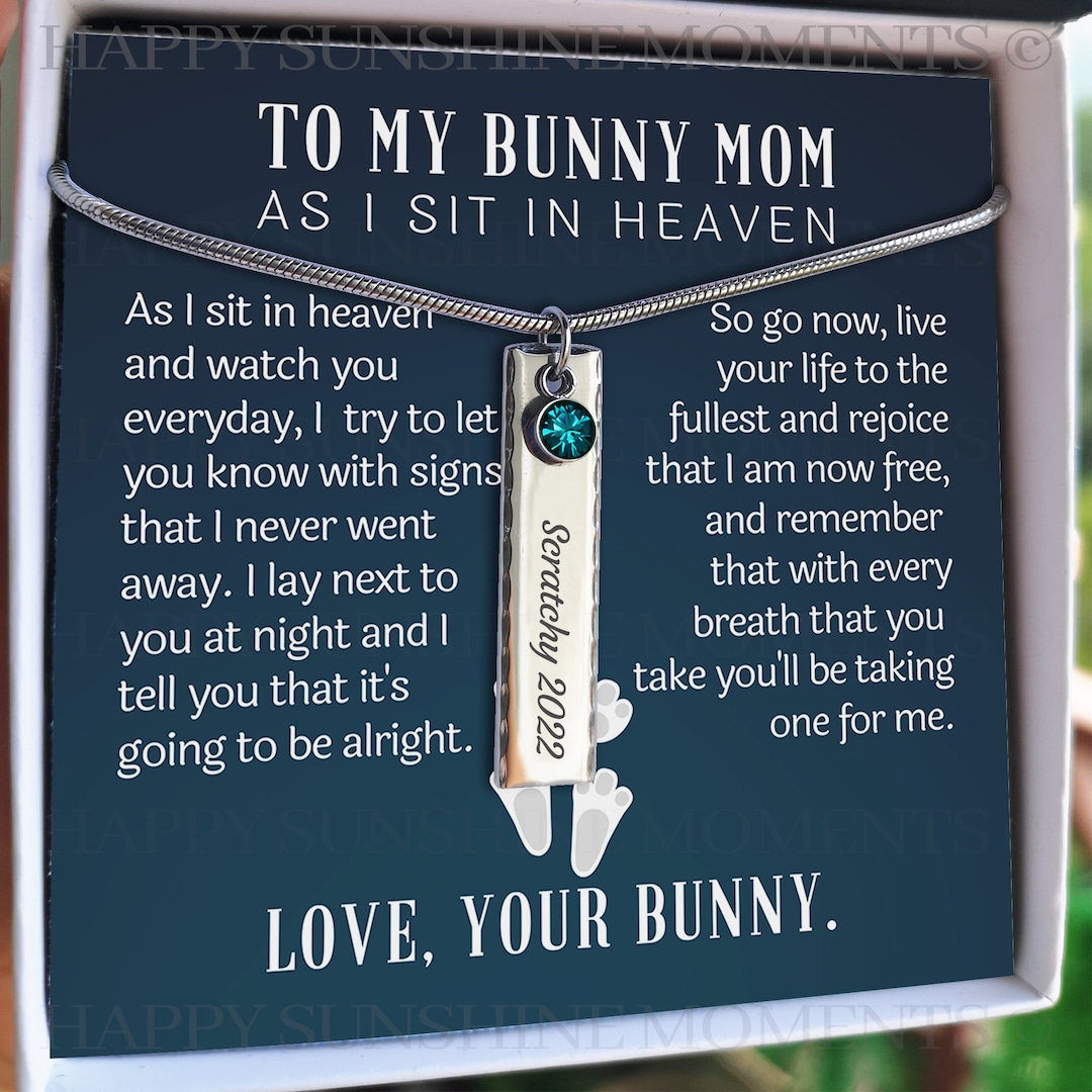 Personalized Bunny Memorial Gift, Rabbit Loss Keepsake, Grieving Bunny ...