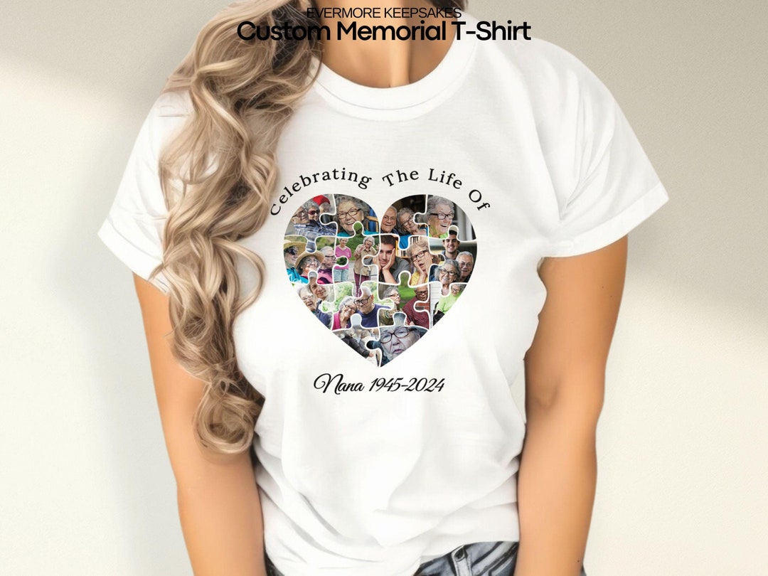 Personalized Memorial Shirt, Custom Funeral T-shirt, Celebration of ...